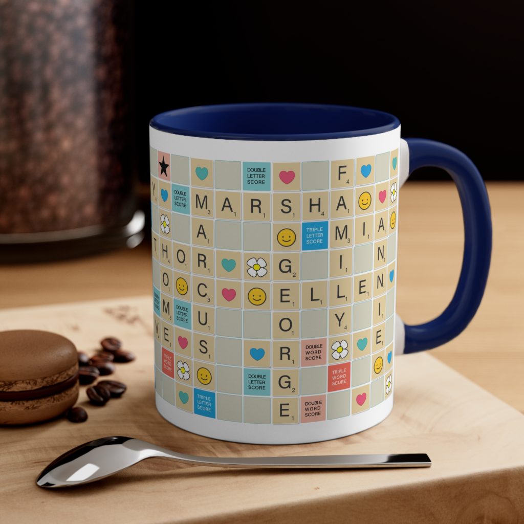 Personalised Scrabble themed Mug - Tim's Mug Shop
